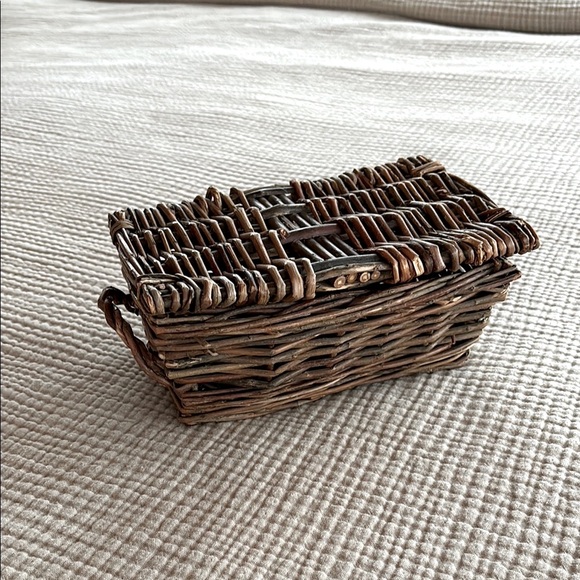 Vintage | Accents | Vintage Mini Wicker Trunk | Poshmark